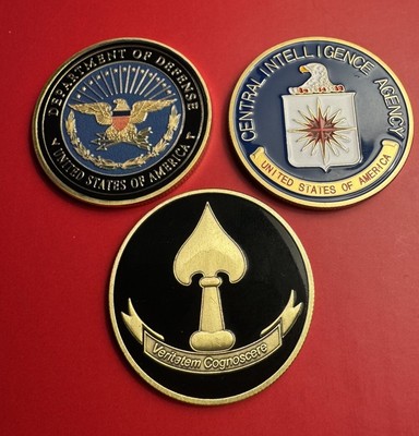 - Central Intelligence Agency And DOD CIA SOG SAD Challenge 3 Coin Set ...