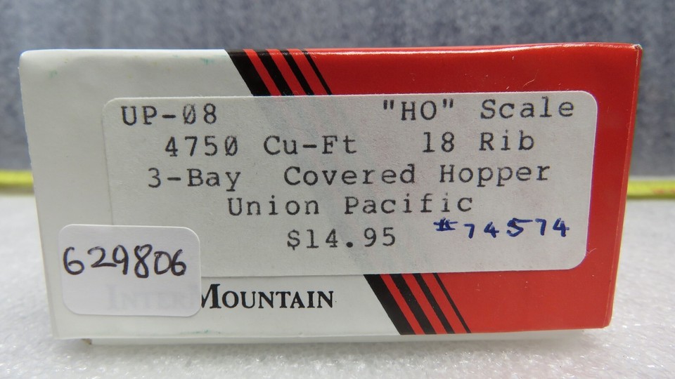 HO UP-08 4750 3-BAY COVERED HOPPER UNION PACIFIC # 74574 INTERMOUNTAIN ...