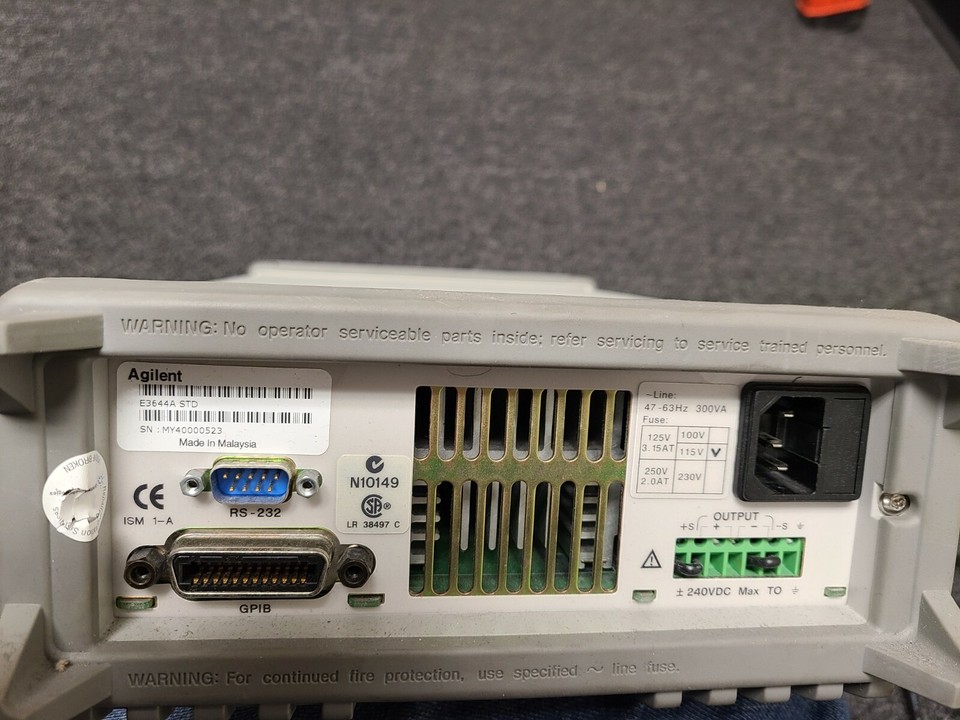 Keysight / Agilent E3644A 80W DC Bench Power Supply - 8V, 8A or 20V, 4A ...