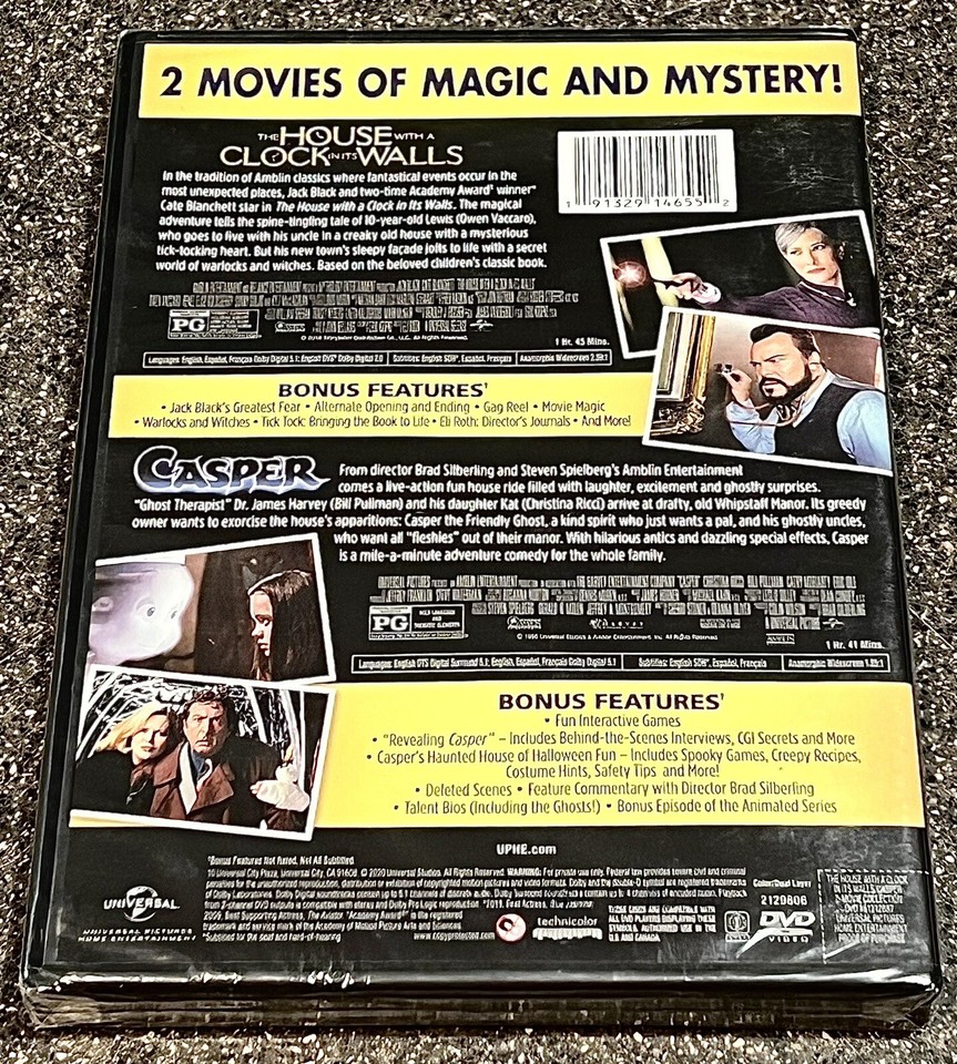 NEW!! The House with a Clock In Its Walls/Casper DVD Set - FACTORY ...