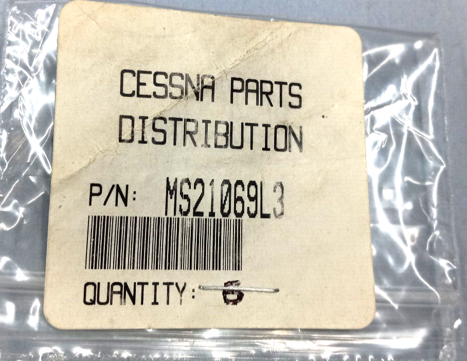 CESSNA Part # MS21069L3 NUTPLATE (6/PACK) | eBay