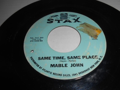 Mable John, Same Time, Same Place Soul 45, Stax | eBay