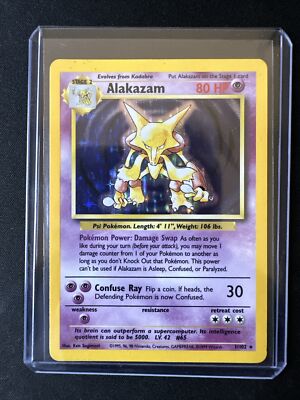 Pokémon TCG Alakazam Base Set 1/102 Holo Unlimited Holo Rare | eBay