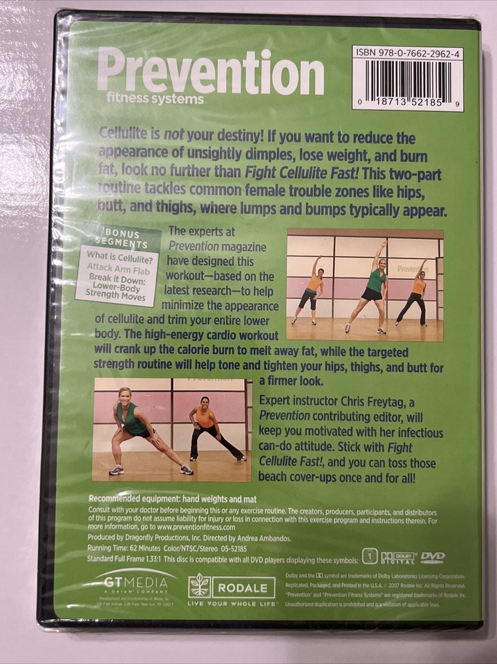 Prevention Fitness Systems: Fight Cellulite Fast (DVD, 2007) New Sealed ...