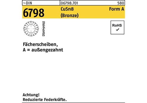Reyher Fächerscheibe DIN 6798 Form A außengezahnt A 5,3 CuSn Bronze ...