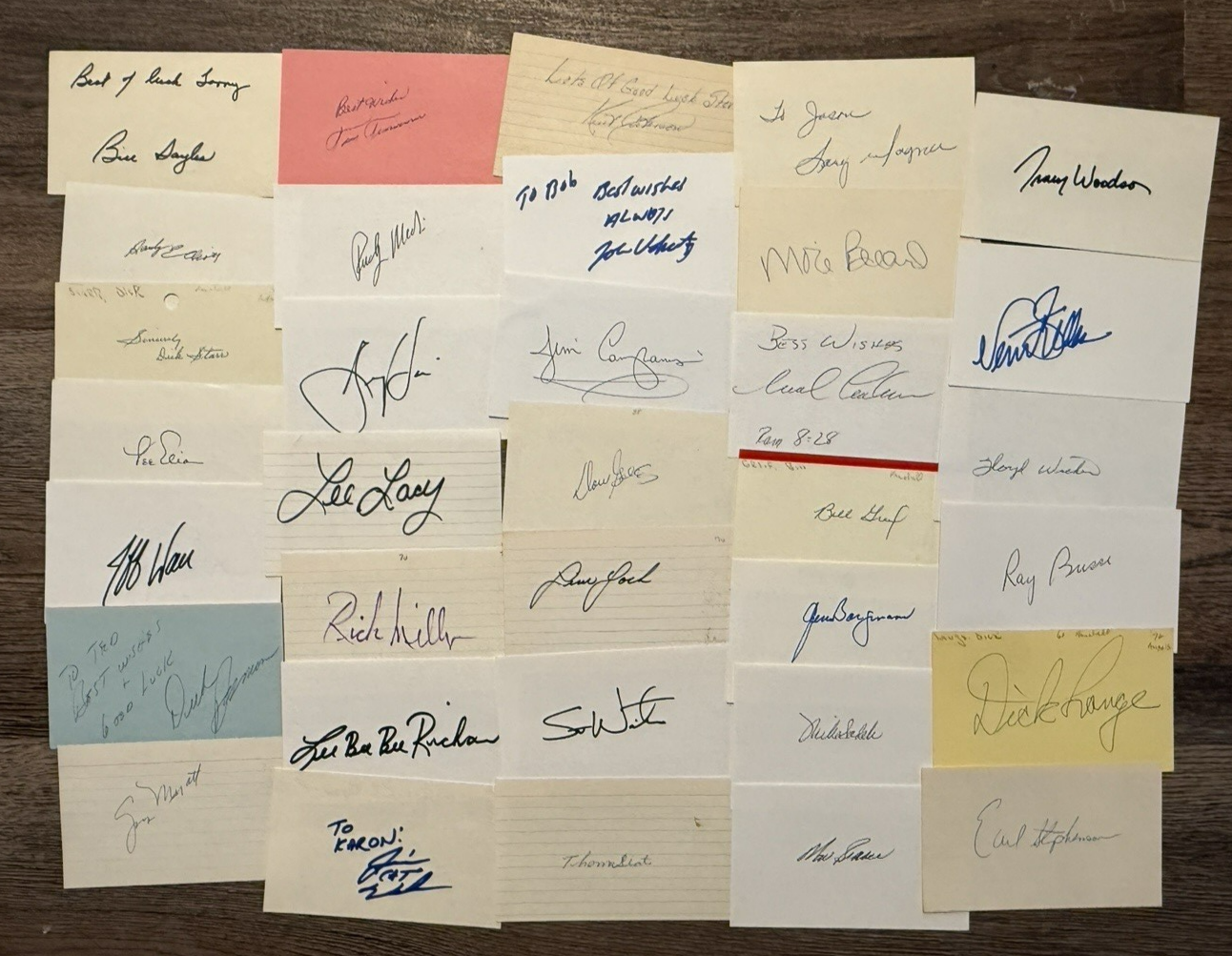 Big Grouping of (35) Different SIGNED Baseball 3x5 Index Cards | eBay