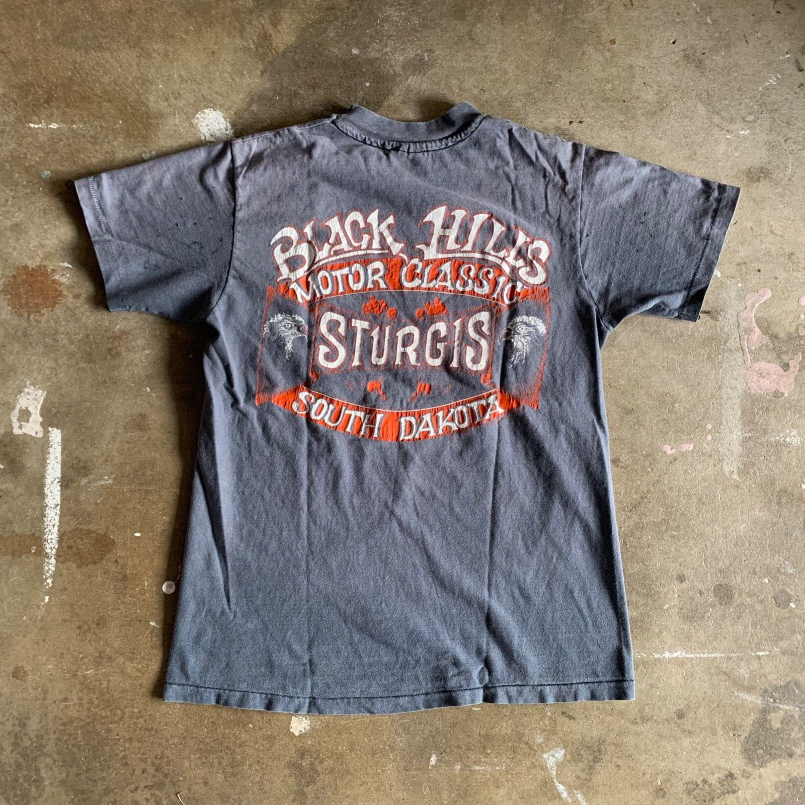 1989 VINTAGE 80s STURGIS MOTORCYCLE BIKER RALLY T-SHI… - Gem