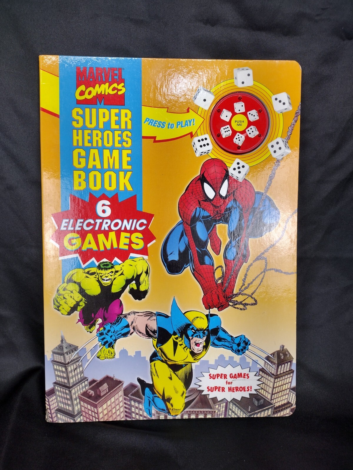 Marvel Comics Super Hero Giant Electronic Game Book Spiderman Hulk ...