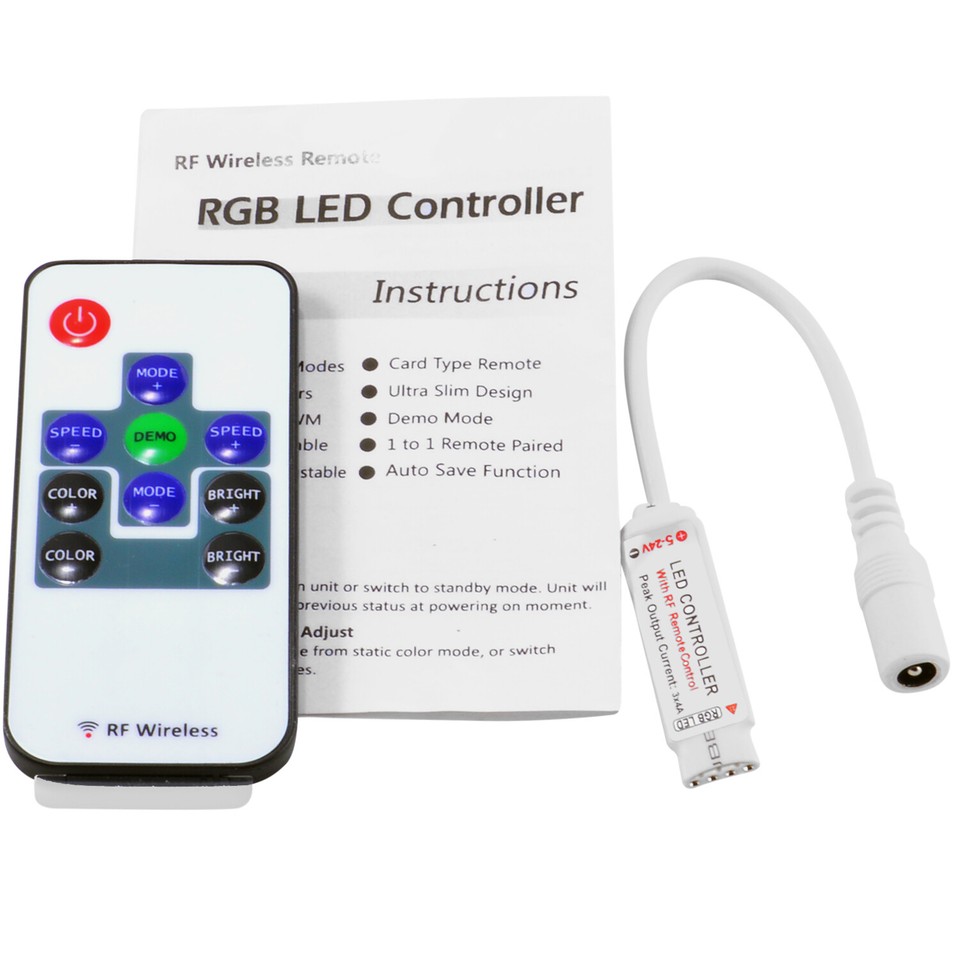 Inline RF Controller with Remote for RGB LED Strip Light | eBay