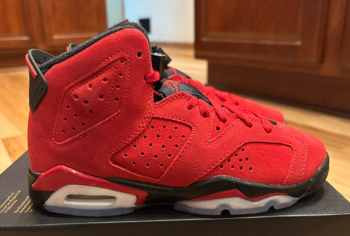 Nike Air Jordan 6 Retro GS Toro Varsity Red Black 384665 600 Size 4.5Y ...
