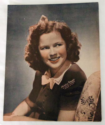 SHIRLEY TEMPLE original color tinted vintage PUBLICITY PORTRAIT photo ...