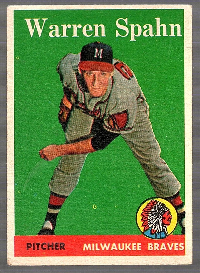 MLB Topps 1958 270 Warren Spahn Milwaukee Braves HOF EX | eBay