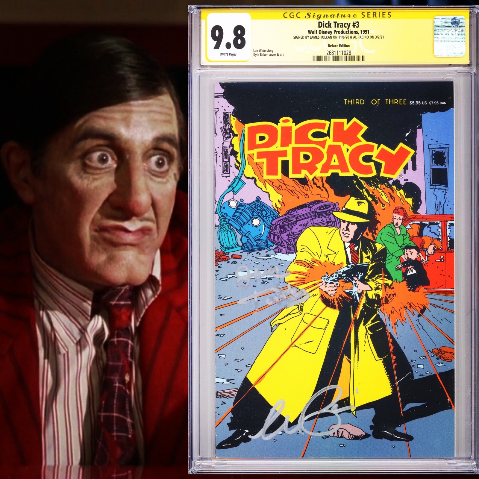 CGC 9.8 SS Dick Tracy #3 signed by Al Pacino & James Tolkan Deluxe Edition Movie | eBay