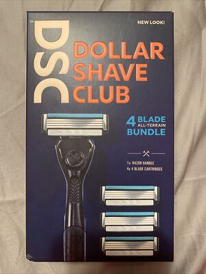 (NEW) Dollar Shave Club 4 Blade Razor- 1 Razor Handle And 4 Refill ...