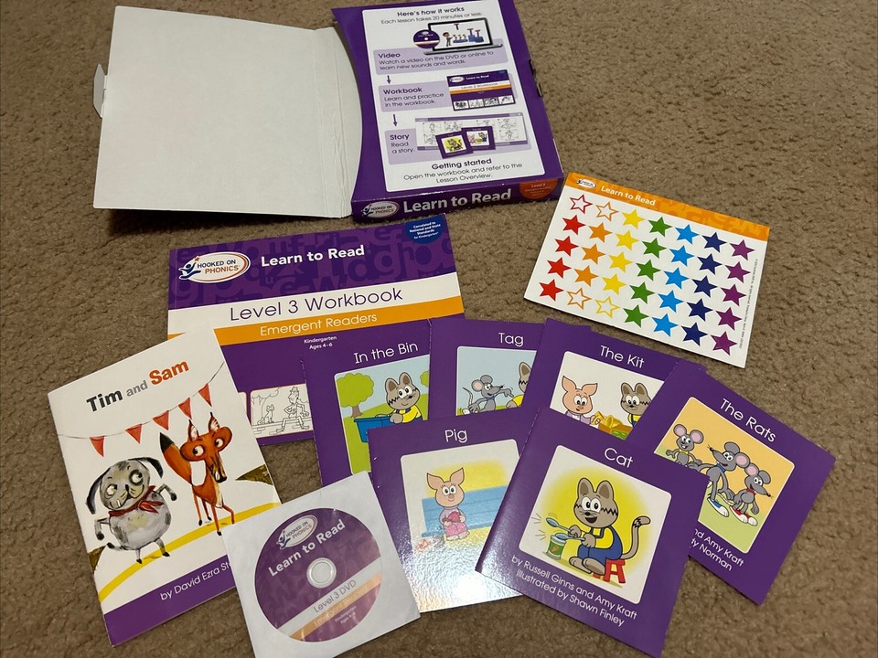 Hooked On Phonics Learn To Read Kindergarten Level 3 by Hooked On Phonics | eBay