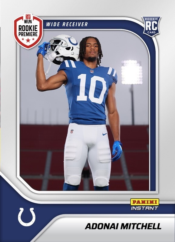 2024 Panini Instant Adonai Mitchell Rookie Card RPS FIRST LOOK SP Colts ...