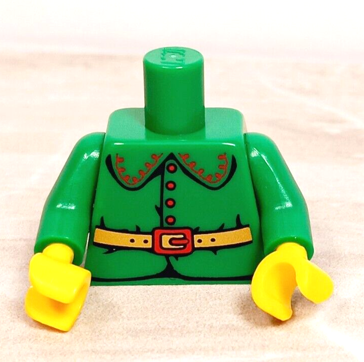 NEW LEGO BAM ELF Torso Body Part Complete Arm Hands Green Suit Belt ...