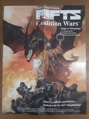 Rifts Coalition Wars Promotional Poster, Vintage 2000, Magic Vs ...