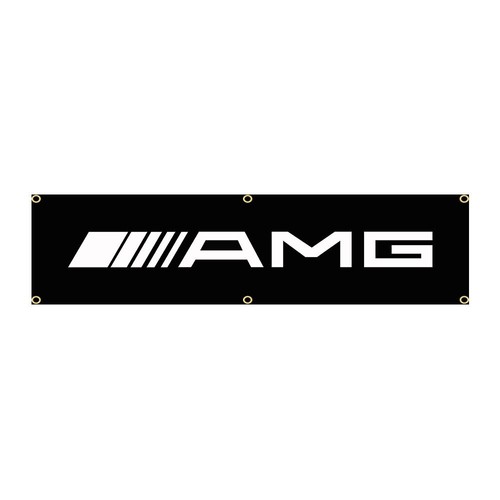 large banner flag 2x8ft[BENZ AMG] garage room decora 13773 | eBay