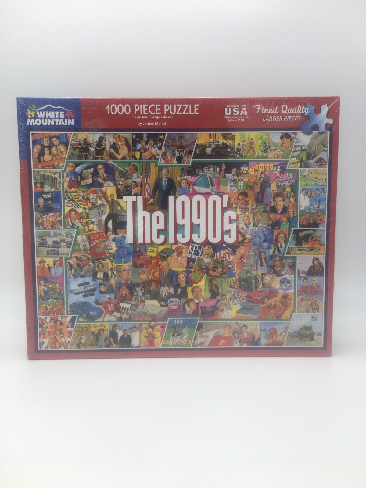 NEW White Mountain Jigsaw Puzzle THE 1990'S Collage 1000 Piece 90s ...