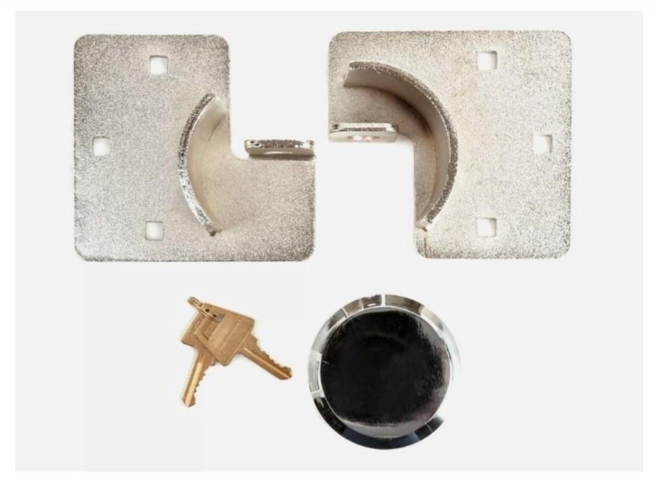 73MM HEAVY DUTY SHACKLESS PADLOCK AND HASP SET GATE SHED VAN SECURITY ...