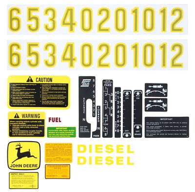 Decal Set (21 Total Parts) AR52393 fits John Deere 3020 4000 4520 4620 ...