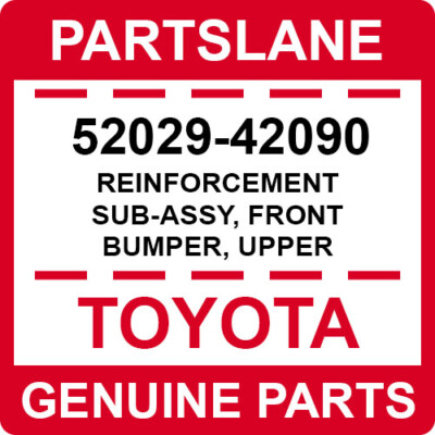 52029-42090 Toyota OEM Genuine REINFORCEMENT SUB-ASSY, FRONT BUMPER ...