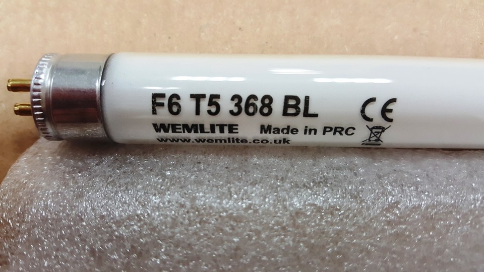 6W 9 INCH FLYKILLER TUBE UV BLACKLIGHT INSECT FLY ZAPPING 368 BL F6 ...