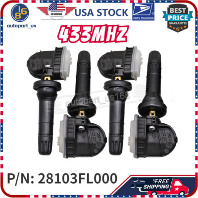 (4)TPMS 28103-FL00A Tire Pressure Sensor For Subaru Crosstrek Impreza ...