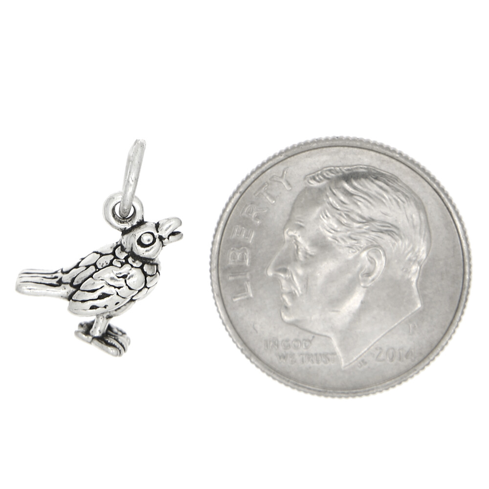 Sterling Silver Crow Calling Bird Charm or Pendant | eBay