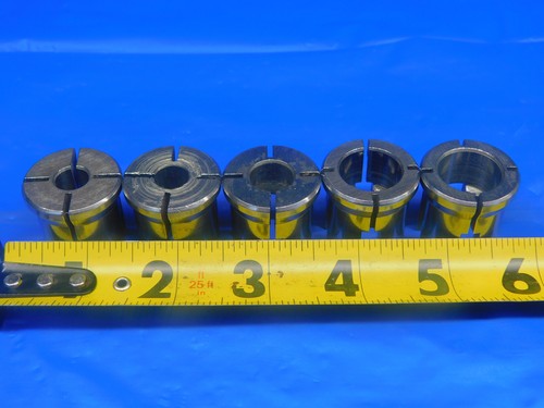 LOT OF 5pcs ERICKSON DA TAP L SERIES COLLETS SIZES 1/2 TO 7/8 NO ...