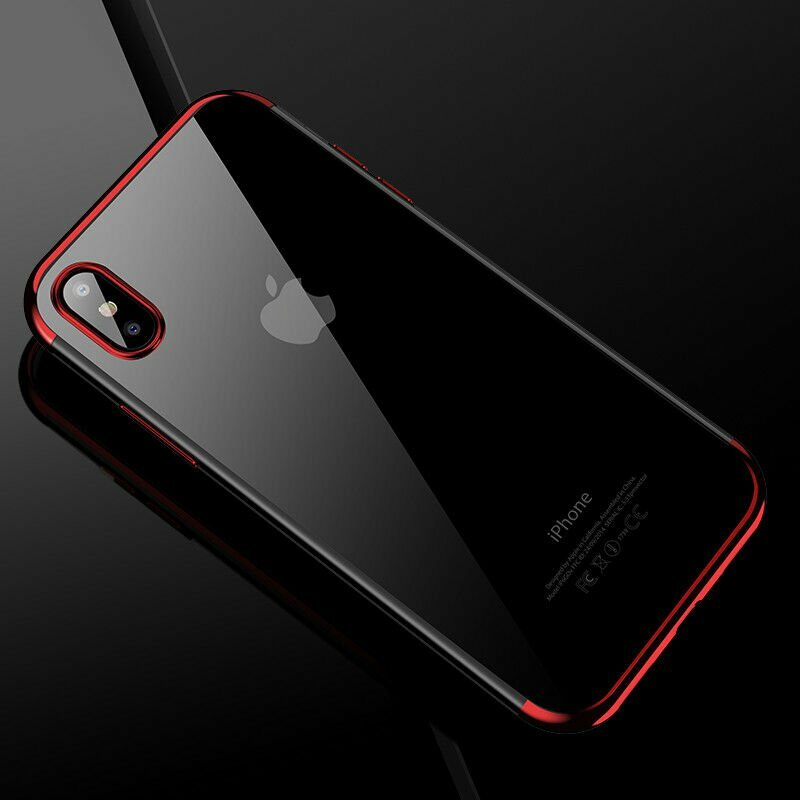 For iPhone X XS Max XR Shockproof Plating Clear Slim Hybrid Bumper Case ...