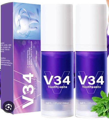 V34 Toothpaste Whitening x2 New | eBay UK