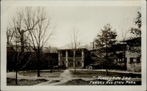 RPPC Turkey Run State Park Indiana Inn 1920s cars real photo postcard ...