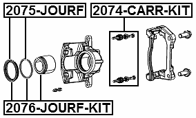 Repair Kit, Front Caliper Piston Fits Dodge 68003697AC, 68003707AA ...