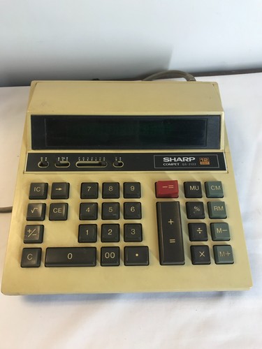 Vintage Electronic Sharp Calculator Compet QS-2122 12 digit Tested MES ...