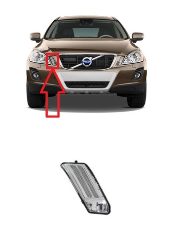 NEW FRONT DRL LED LIGHT LAMP RIGHT FOR VOLVO XC60 2008 - 2013 31290874 ...