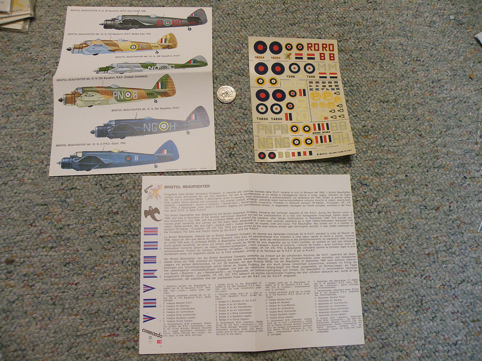 Esci decals 1/72 Bristol Beaufighter variants L5 | eBay