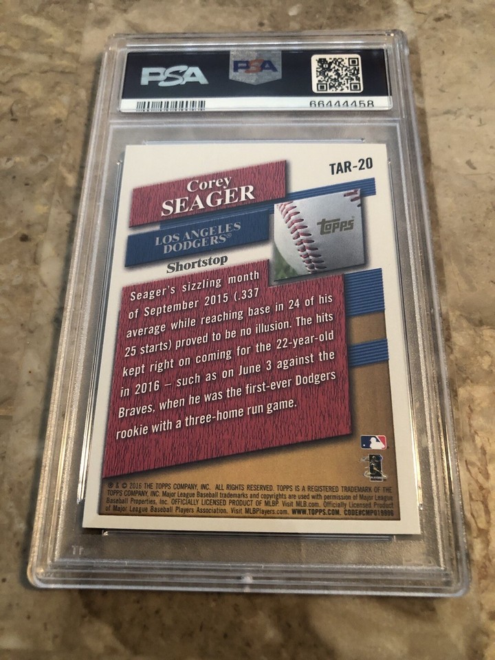 2016 Topps Update Target Exclusive Rookies Corey Seager Rookie Card PSA ...