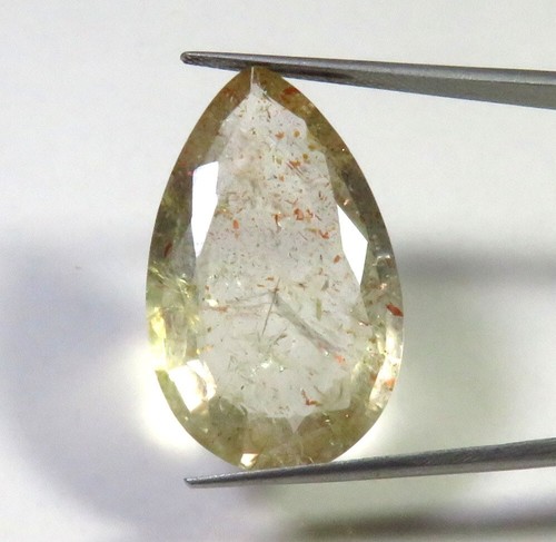 Orange Confetti Sparkle Cut Sunstone 29x18 mm Natural Gems Pear Faceted ...