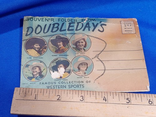 Antique Western Cowboy Cowgirl Postcard Book Set Doubleday Rodeo VTG ...