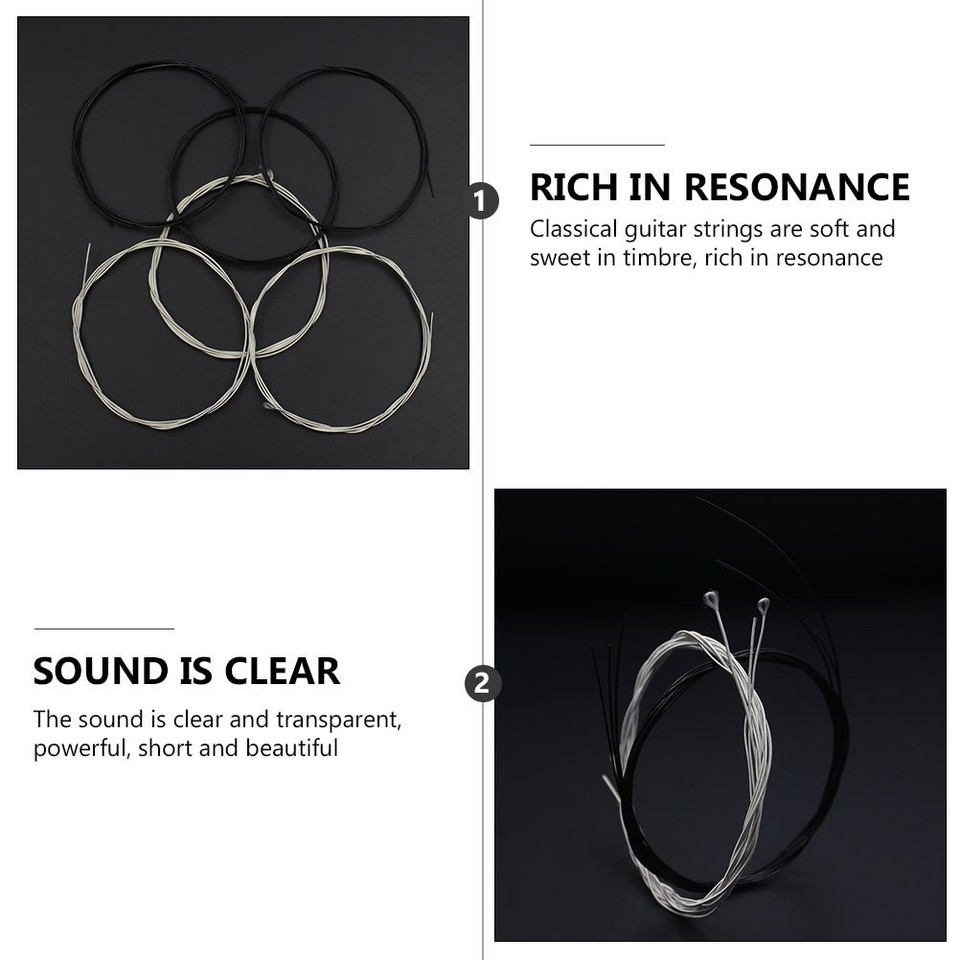 4 Sets Classical Guitar Replacement String Kit Practical Guitar Strings ...