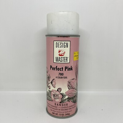Vintage 1995 DESIGN MASTER Perfect Pink - 780 paper label spray paint ...