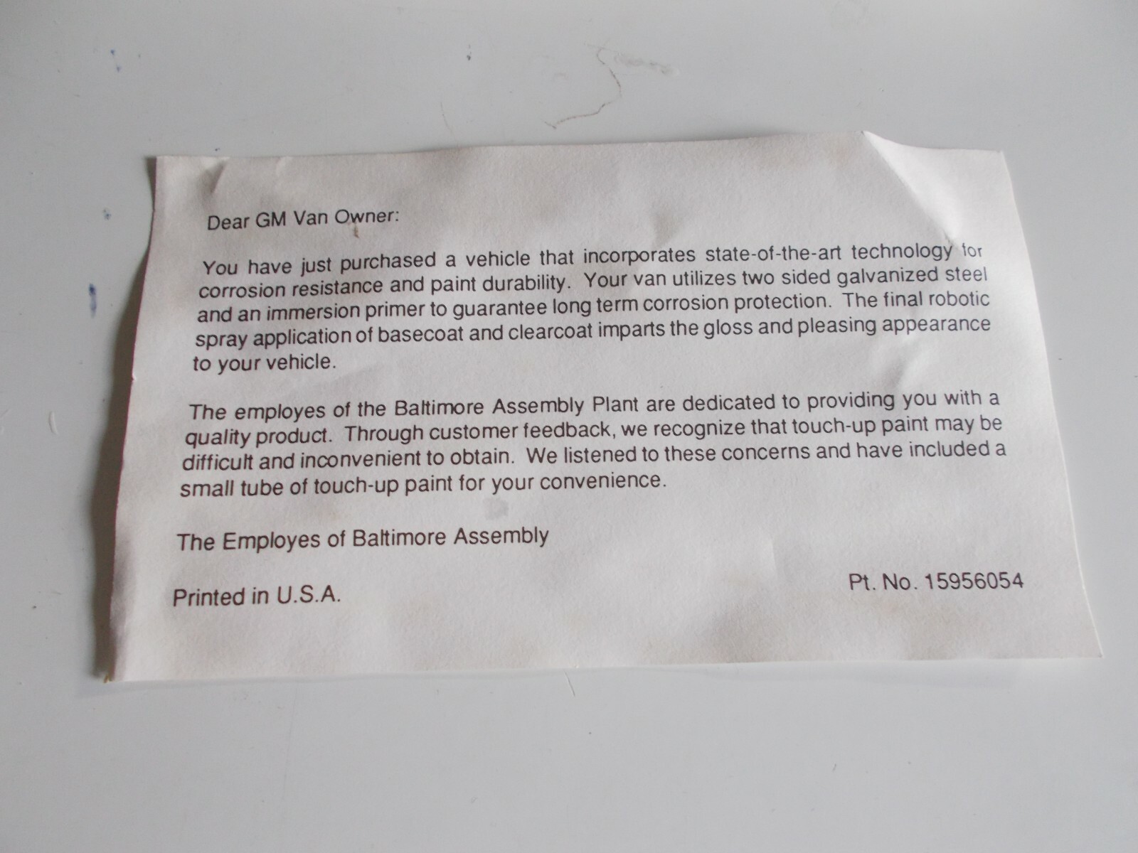 Vintage Original GM Chevy Touch Up Paint Code 39 Indigo Blue Metallic ...