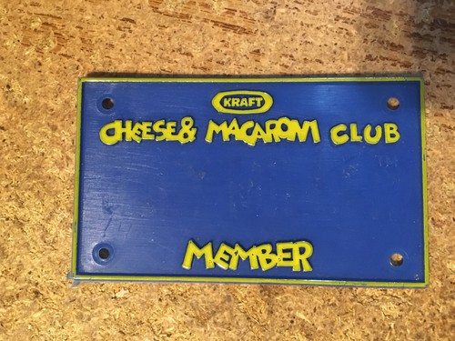 KRAFT CHEESE & MACARONI CLUB MEMBER LICENSE PLATE / WRONGWAY052 | eBay