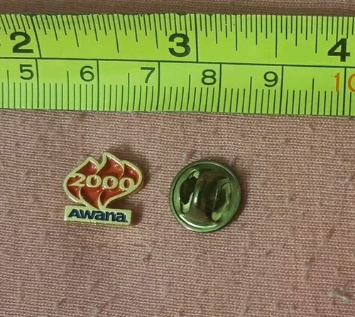 Awana 2000 Hat Jacket Lapel Pin Red Blue Gold Tone nonprofit ...