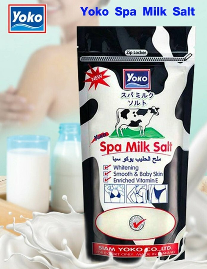 2xYoko Salt Scrub Spa Body Milk 300g Skin Exfoliating Smooth Vitamin ...