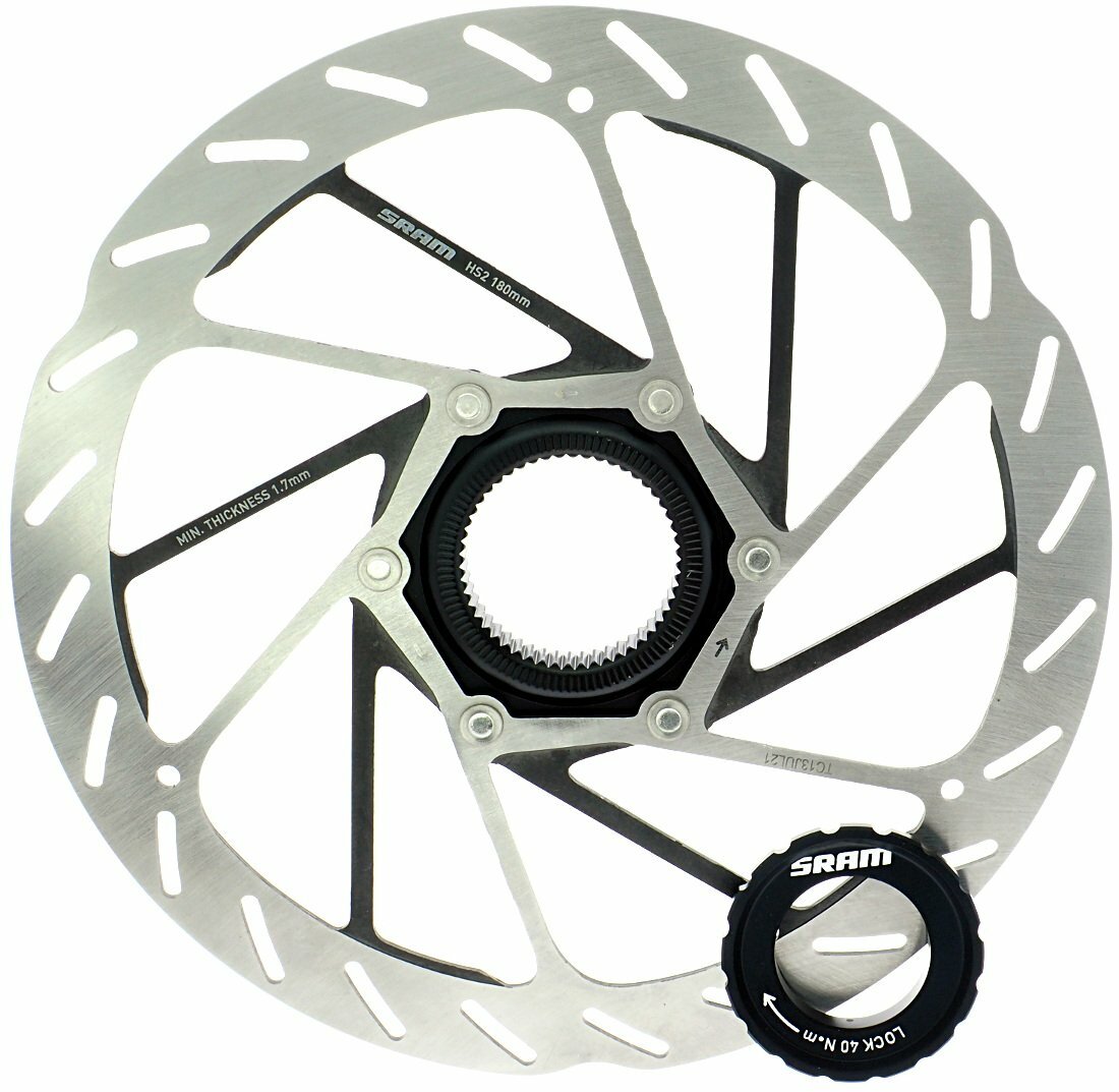 Sram HS2 MTB Disc Brake Centerlock Rotor 180mm, NIB, With LockRing ...