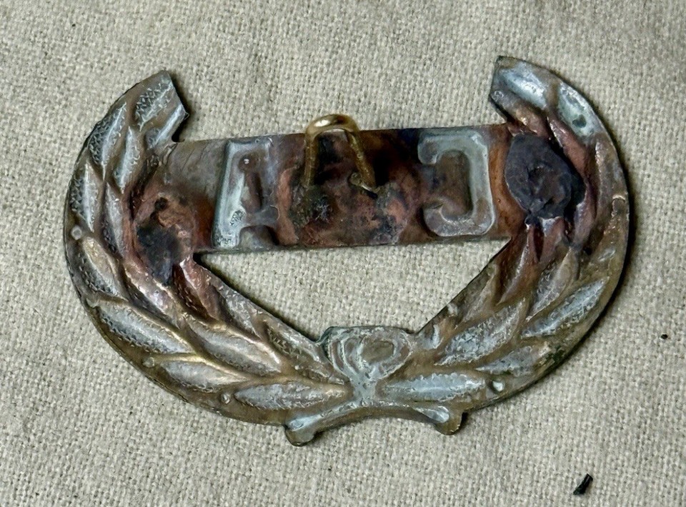 CIVIL WAR CONFEDERATE CSA WITH WREATH SOUTHERN REBEL HEADGEAR BADGE ...