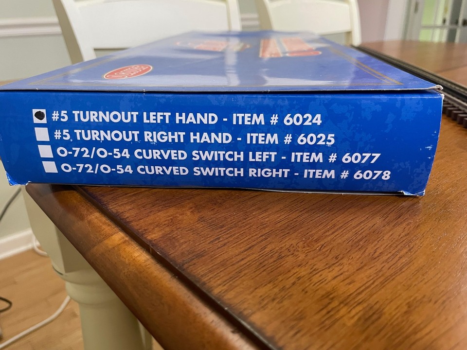 Atlas O #6024 #5 Left Hand Turnout/Switch - 3-Rail Used | eBay